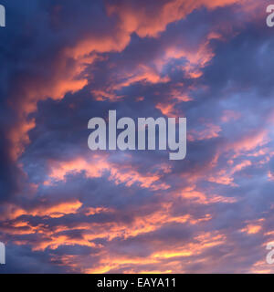 beautiful sunset with dramatic colors with the sun on the horizon Stock ...