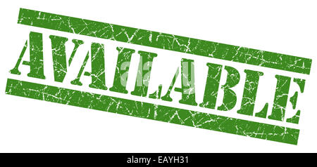 available now green square grunge textured isolated stamp Stock Photo ...