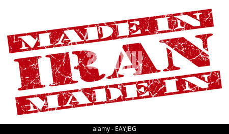 made in Iran red square grunge stamp Stock Photo - Alamy