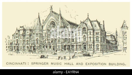 This 1891 illustration depicts the Springer Music Hall and Exhibition ...