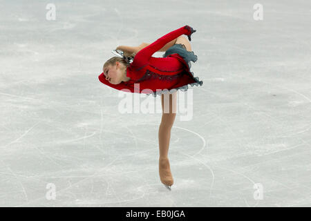 Yulia Lipnitskaya competing in the Figure Skating Free Skate at the ...