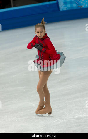 Yulia Lipnitskaya competing in the Figure Skating Free Skate at the ...