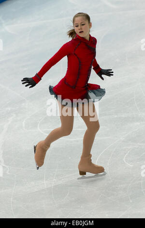 Yulia Lipnitskaya competing in the Figure Skating Free Skate at the ...