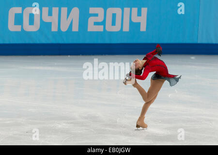 Yulia Lipnitskaya competing in the Figure Skating Free Skate at the ...