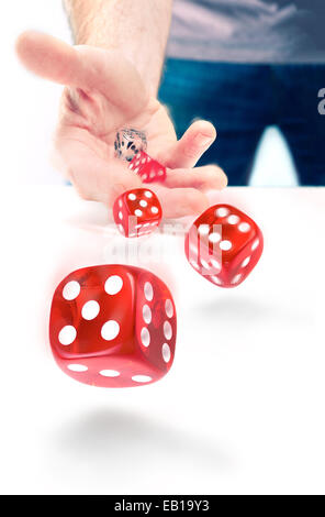 a man throwing dice Stock Photo - Alamy