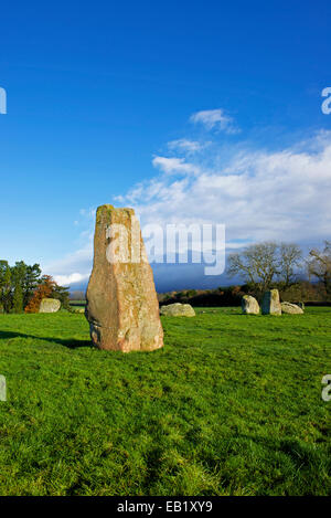 Long Meg and her Daughters, a neolithic stone circle in Cumbria Stock ...
