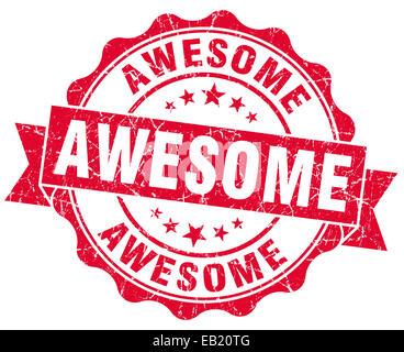 awesome red grunge round vintage rubber stamp Stock Photo - Alamy