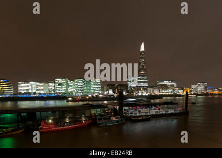 View of The Shard skyscraper and 1 London Bridge building and 1970s ...
