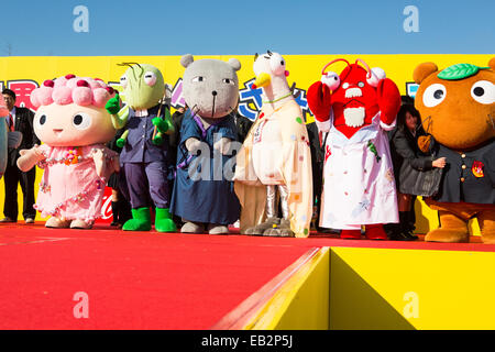 Mascot characters from across Japan gather at the World Mascot ...
