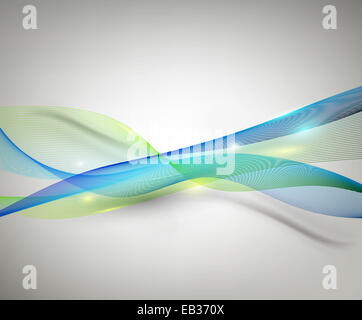 Abstract twisted lines. Modern design shape on dark background. Digital ...
