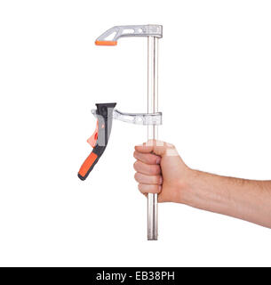Modern joiner clamp Stock Photo - Alamy