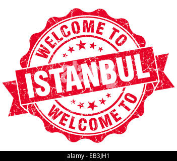 Istanbul red stamp isolated on white background Stock Photo - Alamy