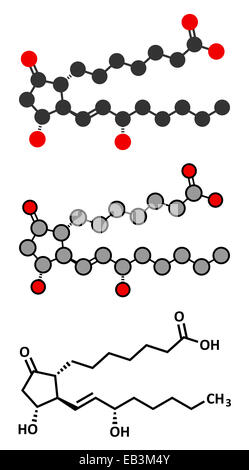 Alprostadil (prostaglandin E1) erectile dysfunction drug molecule ...