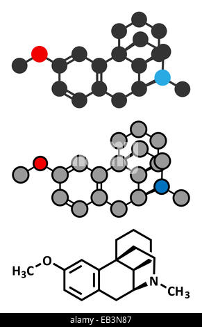 Dextromethorphan cough suppressant drug (antitussive) molecule ...