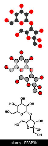 Lactulose chronic constipation drug (laxative) molecule. Stylized ...