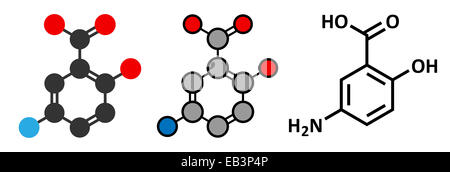 Chemical structure of mesalazine (mesalamine, 5-aminosalicylic acid ...