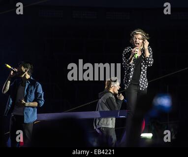 One Direction performs at Croke Park in Dublin, where they will perform ...