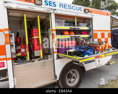 State Emergency Service, SES, vehicle on display in Melbourne ...