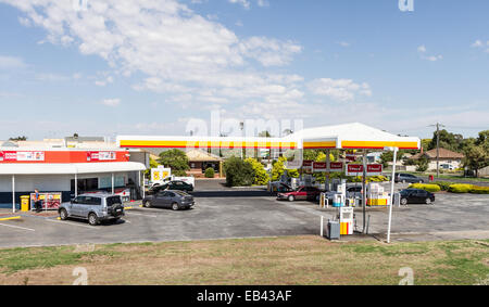 Coles branded Shell petrol station at Sunbury, Victoria, Australia ...
