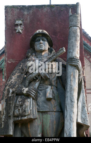 Soviet military statue outside Beelitz Heilstaetten former TB hospital ...