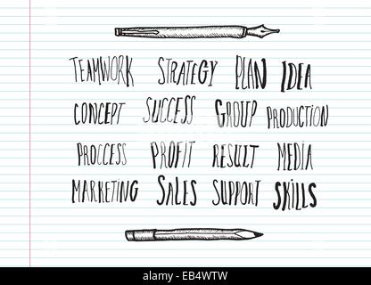 Teamwork concept with buzzwords Stock Vector Image & Art - Alamy