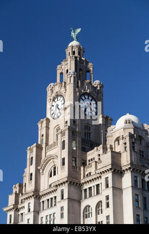 The Royal Liver Building clock tower and Liver Bird at Pier Head ...