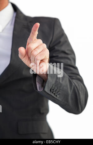 Businessman pointing finger at camera Stock Photo - Alamy