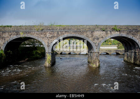 The railway bridge and Tennant Canal Aquaduct in Aberdulais, Neath ...