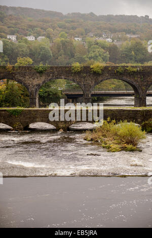 The railway bridge and Tennant Canal Aquaduct in Aberdulais, Neath ...