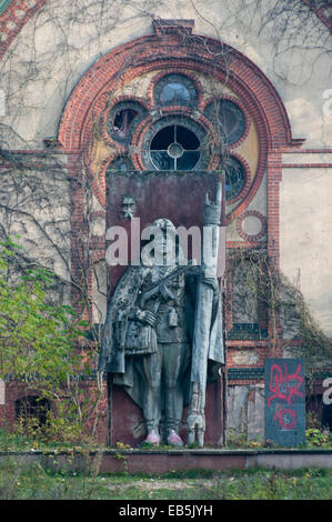 Soviet military statue outside Beelitz Heilstaetten former TB hospital ...