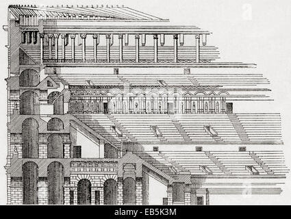 The Colosseum or Coliseum, aka Flavian Amphitheatre, Rome, Italy. Floor ...