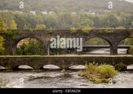 The railway bridge and Tennant Canal Aquaduct in Aberdulais, Neath ...