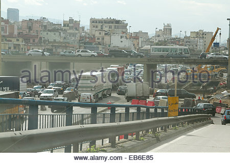 LEBANON, Beirut, heavy traffic on highway to Tripoli / LIBANON Stock ...
