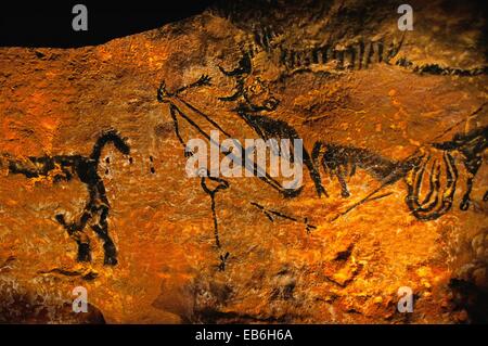 Detail of a cave painting at Lascaux, France. Wounded Bison, Wounded ...