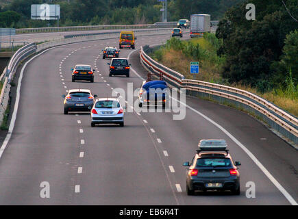 driving along ap-7 autopista del mediterraneo toll road barcelona to ...