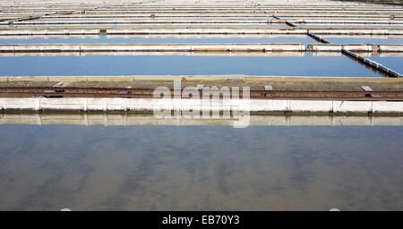 Old mining lake marine sedimentary salt, water tanks Stock Photo - Alamy