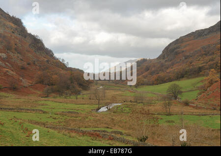 An autumnal scene around the Village of Watendlath in the Lake District ...