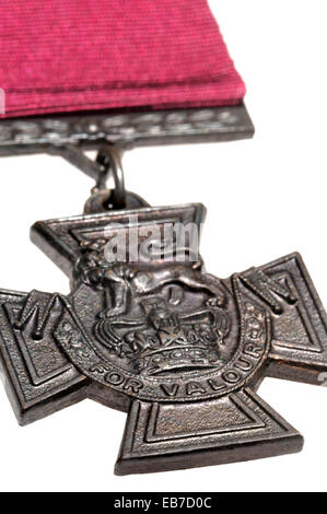 Victoria Cross medal (high quality replica) and ribbon Stock Photo - Alamy