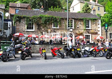 Motorbikes in Matlock Bath, Derbyshire, England, U.K Stock Photo - Alamy