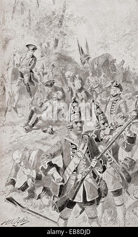 Defeat of British General Edward Braddock Fort Duquesne French Indian ...