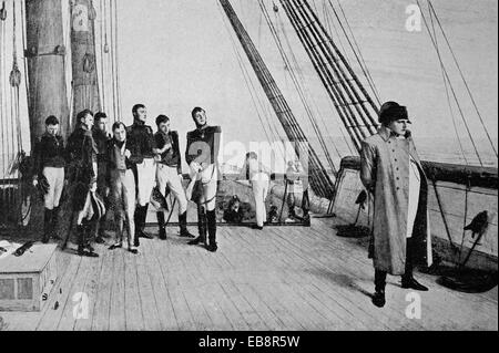 Napoleon I on board the HMS Bellerophon (UK). Napoleon's surrender ...