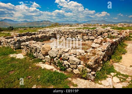 Tiryns, Greece. Archaeological Site. Mycenaean citadel. Cyclopean walls ...