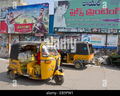 Auto-rickshaws in Hyderabad, Tamil Nadu, India Stock Photo - Alamy