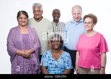 Multiracial group of older people smiling Stock Photo: 75824669 - Alamy