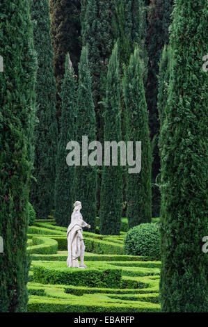 In the formal Renaissance gardens of the Giardino Giusti, Verona, Italy ...