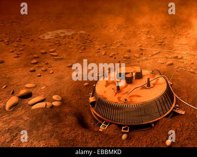 Huygens Probe on Surface of Titan Stock Photo - Alamy