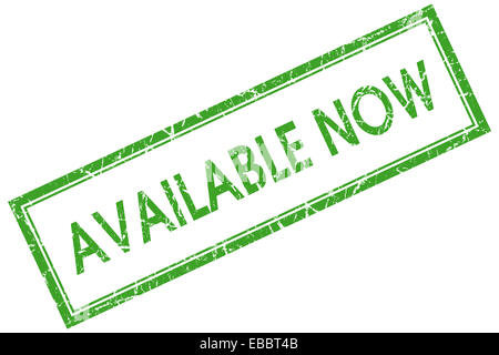 available now green square grunge textured isolated stamp Stock Photo ...