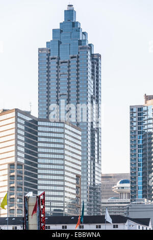 Cityscape of downtown Atlanta with towering skyscrapers and urban ...