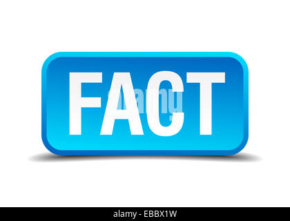 false blue 3d realistic square isolated button Stock Photo - Alamy