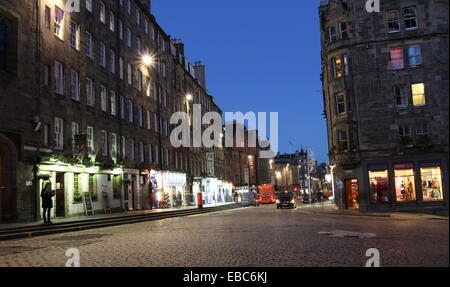 Road junction on Royal Mile Edinburgh Scotland November 2014 Stock ...